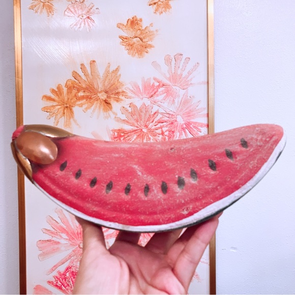 Vintage | Art | Large Hand Sculpted 7s Mexican Art Pottery Watermelon ...